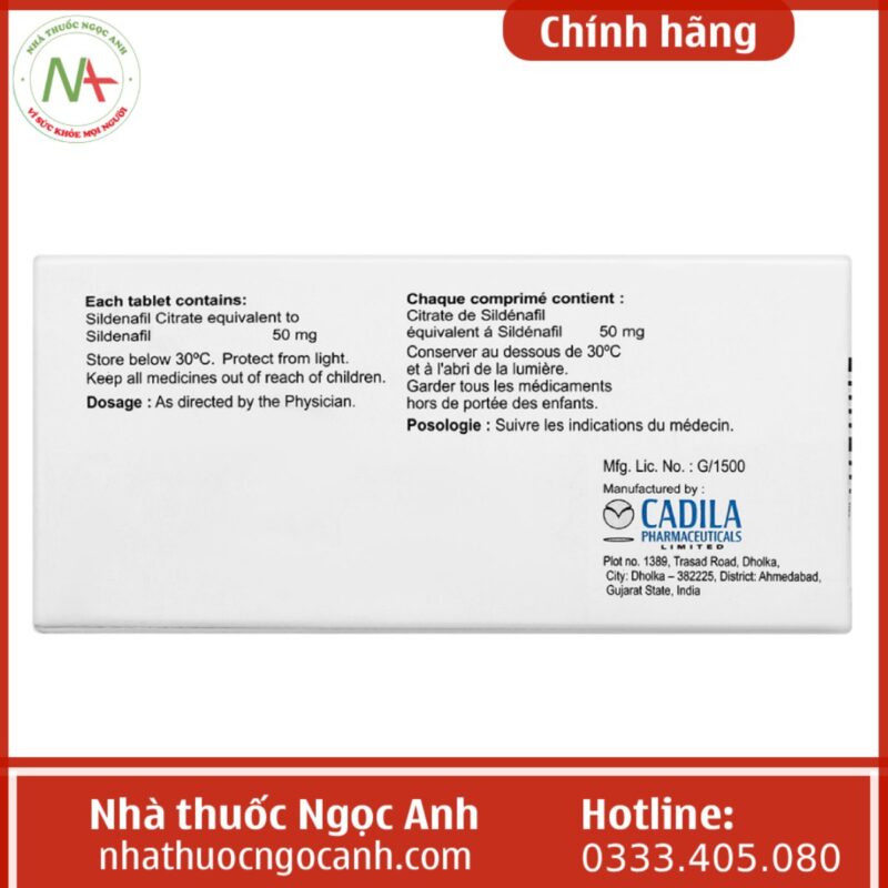 Thuốc trị rối loạn cương dương Cupid 50 giá bao nhiêu, mua ở đâu?