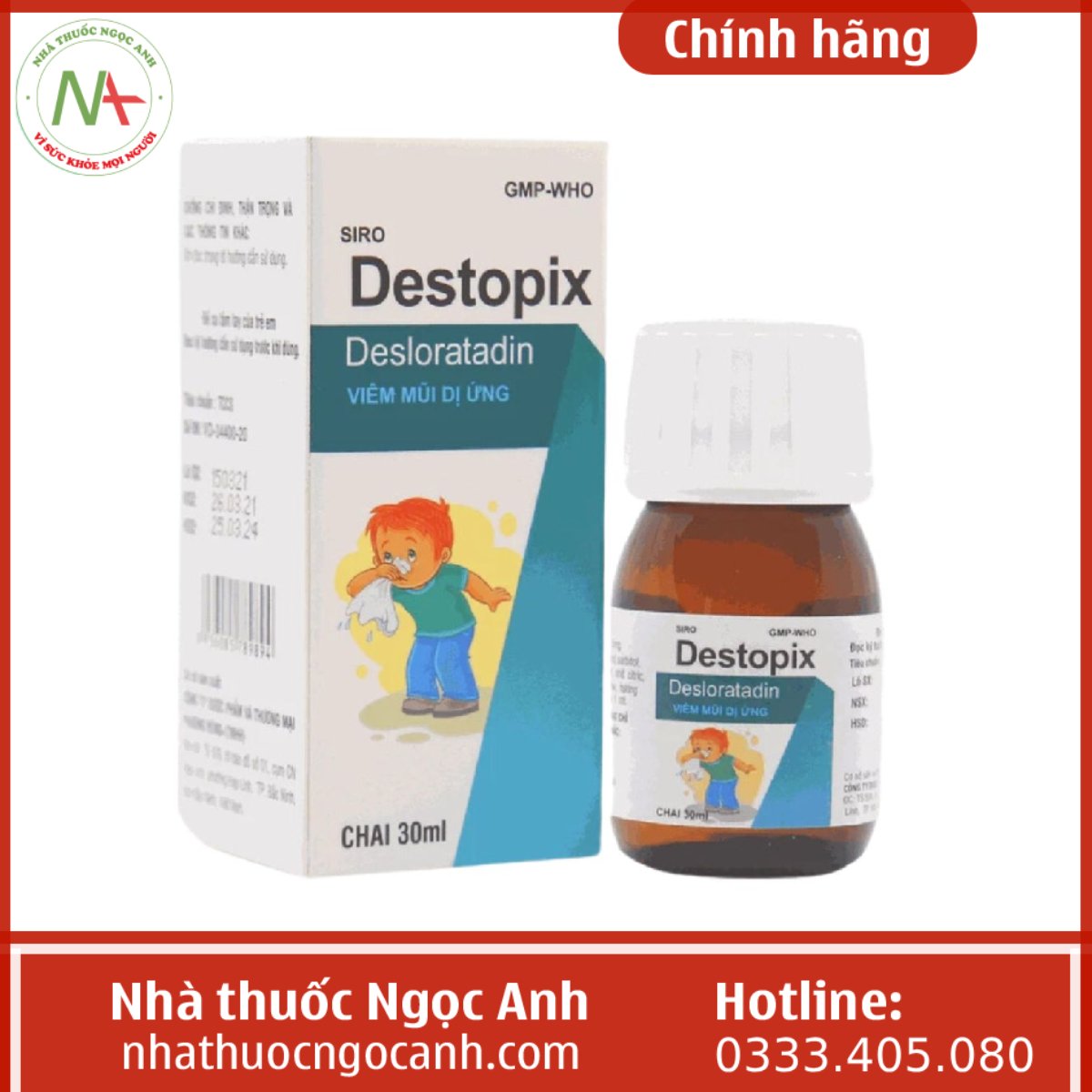Thuốc Destopix 30ml là thuốc gì? Giá bao nhiêu? Mua ở đâu?