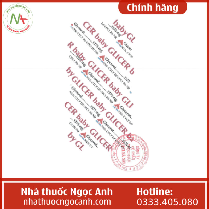 Viên đặt nhuận tràng Glicer Baby giá bao nhiêu? Mua ở đâu?