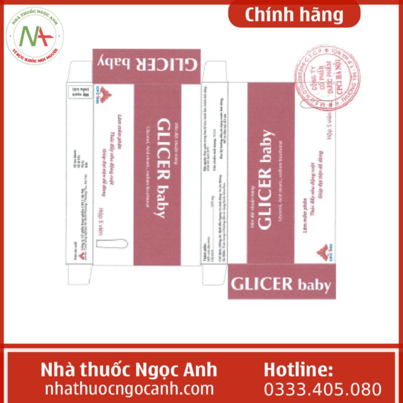 Viên đặt nhuận tràng Glicer Baby giá bao nhiêu? Mua ở đâu?