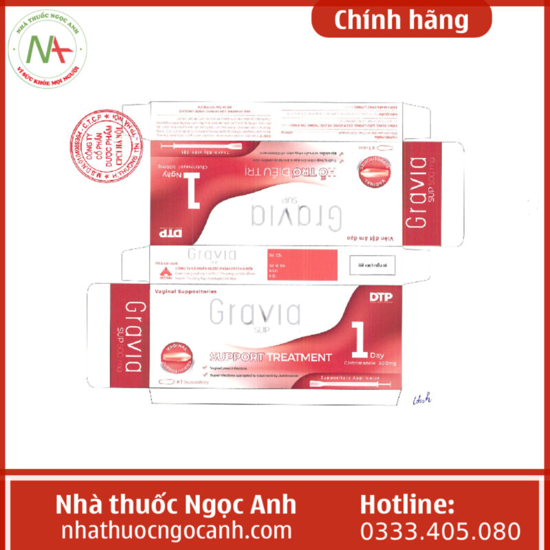 Viên đặt âm đạo Gravia sup 500mg giá bao nhiêu? Mua ở đâu?