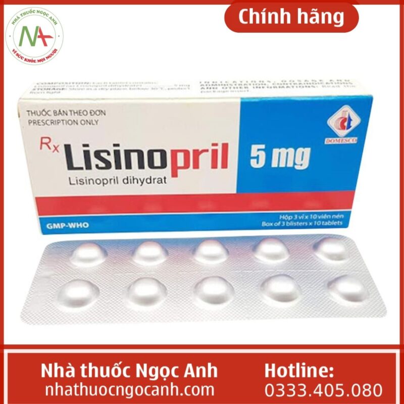 Thuốc Lisinopril 5mg Domesco là thuốc gì, mua ở đâu, giá bao nhiêu