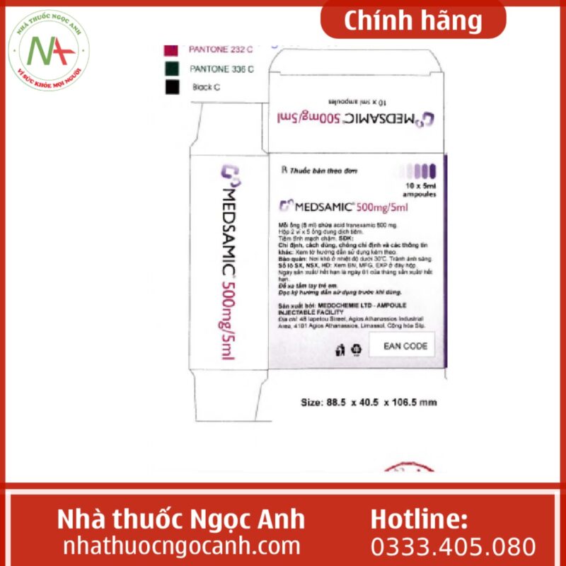 Thuốc Medsamic 500mg/5ml là thuốc gì, giá bao nhiêu, mua ở đâu?