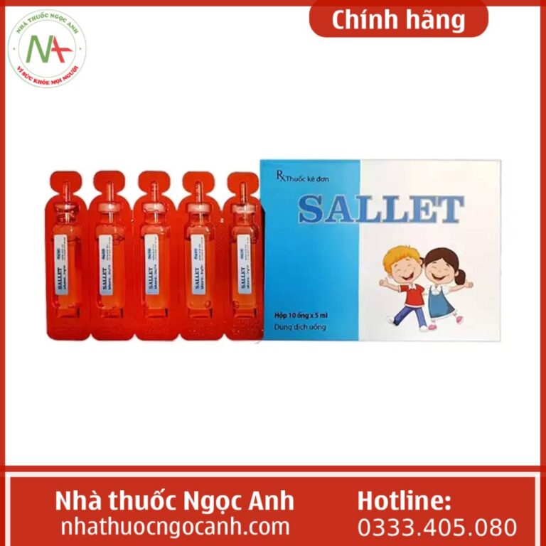 Thuốc Sallet 2mg/5ml có tác dụng gì, giá bao nhiêu, mua ở đâu?