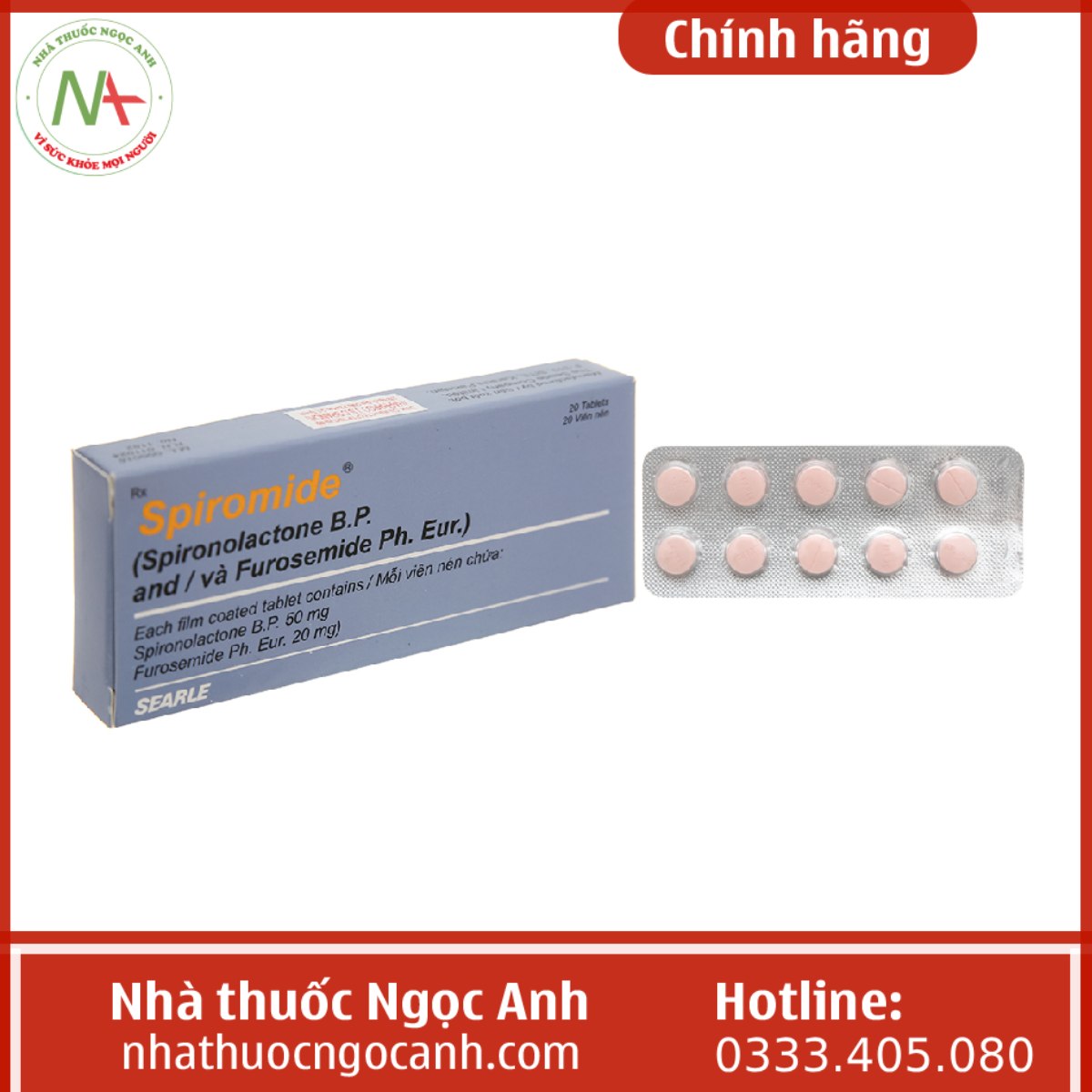 Thuốc Spiromide 20mg/50mg là thuốc gì mua ở đâu, tác dụng gì?