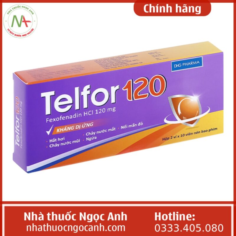 Thuốc Telfor 120 là thuốc gì, trị bệnh gì, giá bao nhiêu. mua ở đâu?