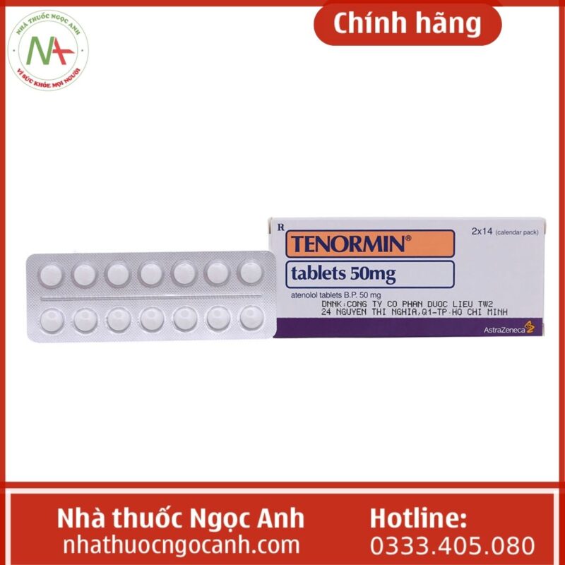Thuốc Tenormin tablets 50 mg là thuốc gì, mua ở đâu, giá bao nhiêu, tác ...