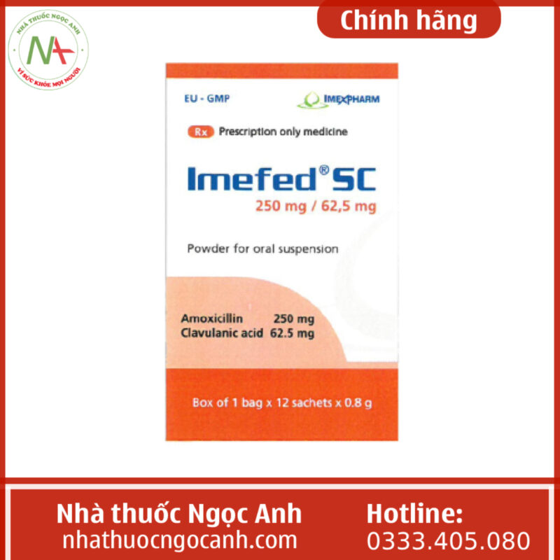 Thuốc Imefed SC 250mg/62,5mg là thuốc gì, có phải kháng sinh, giá bao ...