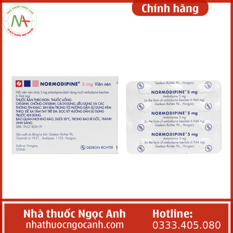 Thuốc Normodipine 5mg là thuốc gì, giá bao nhiêu, mua ở đâu?