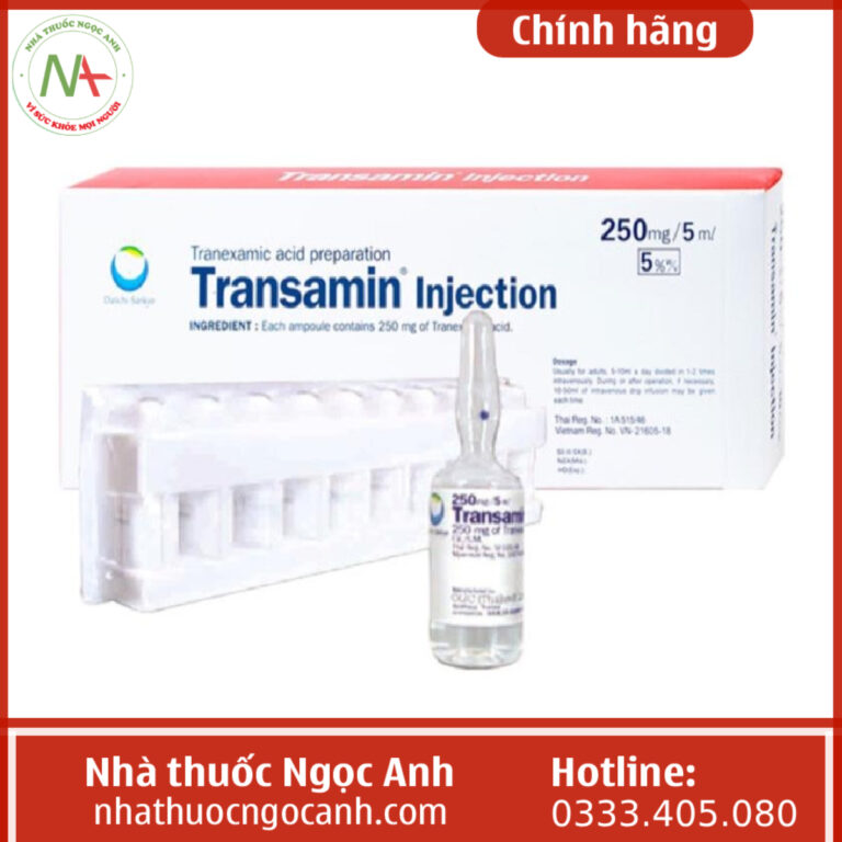 Thuốc Transamin Injection 250mg/5ml giá bao nhiêu, mua ở đâu?