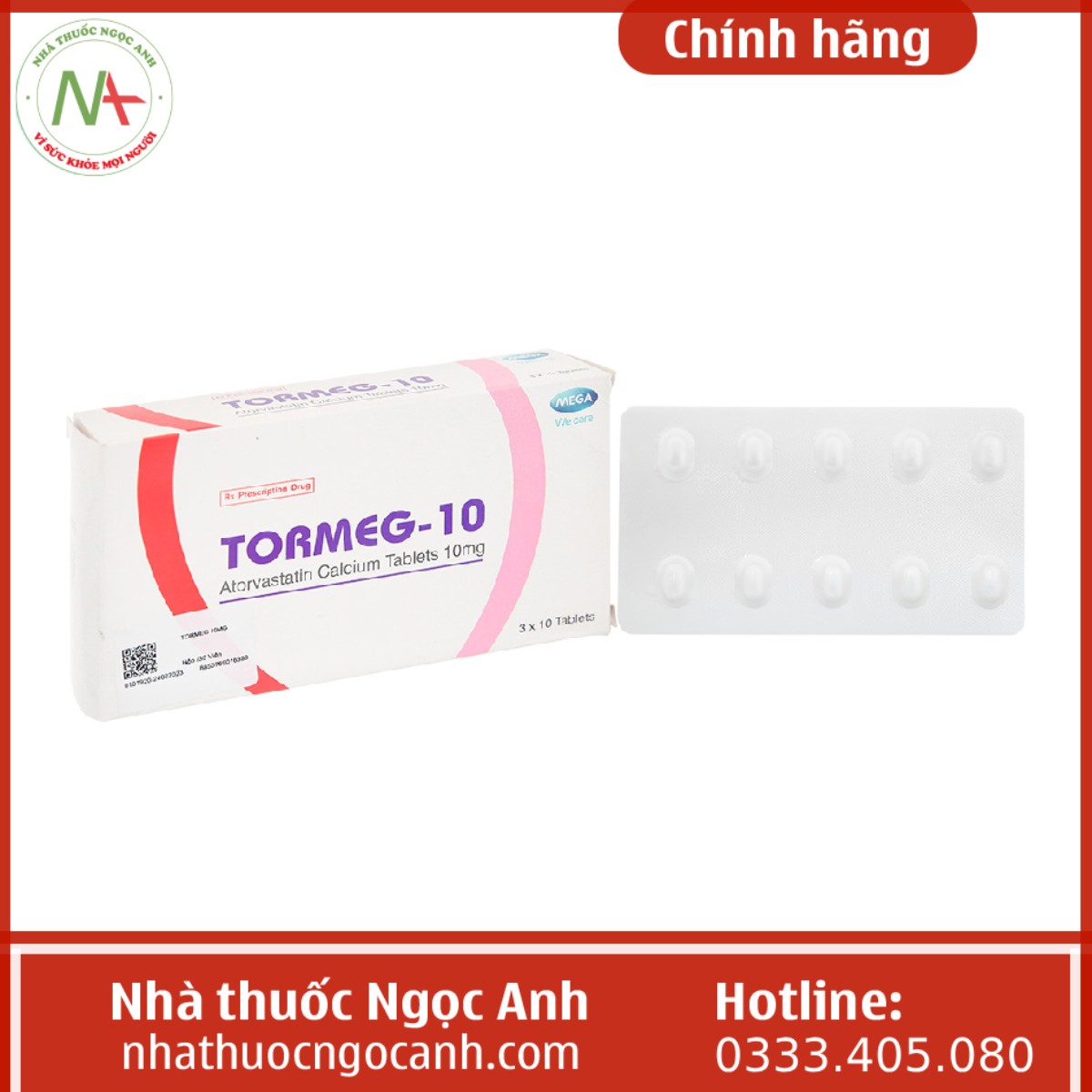 Thuốc Tormeg-10 là thuốc gì, có tác dụng gì, giá bao nhiêu, mua ở đâu?