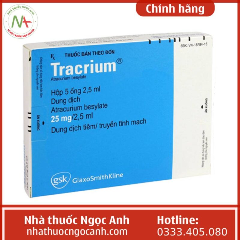 Thuốc Tracrium 25mg/2.5ml là thuốc gì, giá bao nhiêu, mua ở đâu?