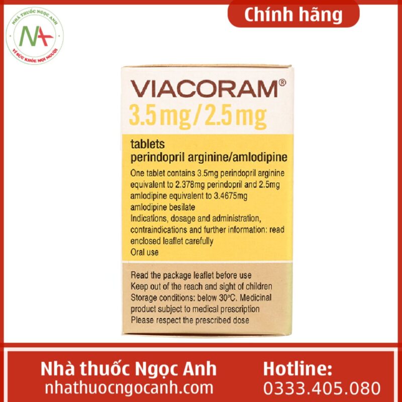 Thuốc Viacoram 3.5mg/2.5mg là thuốc gì, giá bao nhiêu, mua ở đâu?