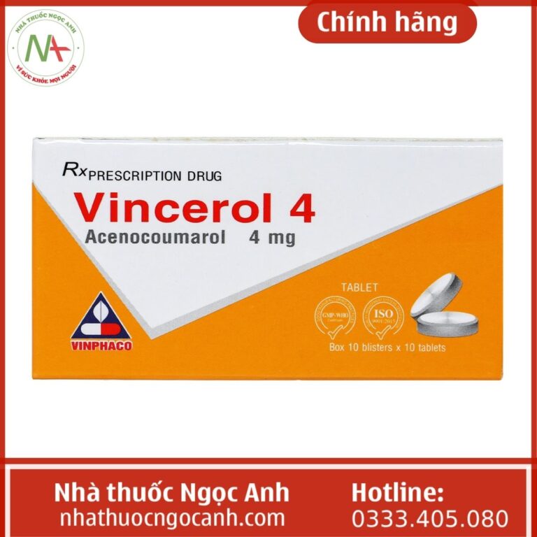 Thuốc Vincerol 4 là thuốc gì, mua ở đâu, giá bao nhiêu, tác dụng gì