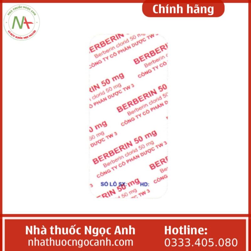 Berberin 50mg TW3 là thuốc gì? Giá bao nhiêu? Mua ở đâu