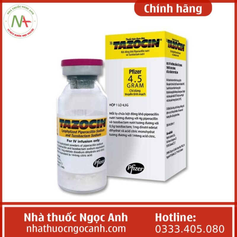 Thuốc Tazocin 4.5g là thuốc gì? Giá bao nhiêu? Mua ở đâu?