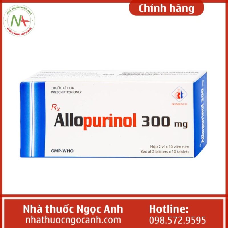 Thuốc Allopurinol 300mg Domesco 300mg giá bao nhiêu, mua ở đâu