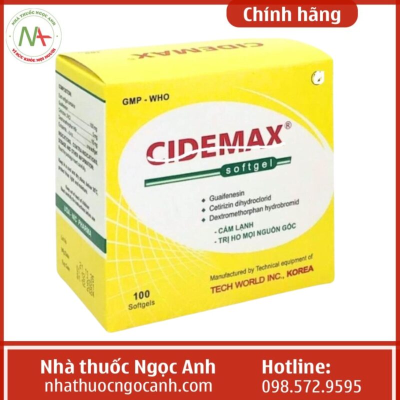 Thuốc Cidemax là thuốc gì, tác dụng, giá bao nhiêu, mua ở đâu