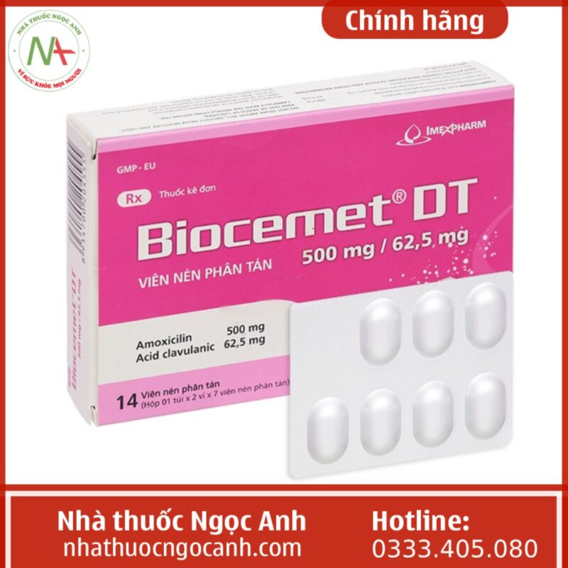 Thuốc Biocemet DT 500mg/62,5mg giá bao nhiêu? mua ở đâu