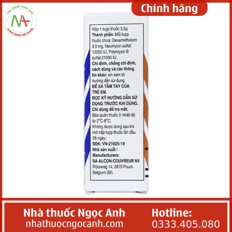 Thuốc Maxitrol 3.5g có tác dụng gì? giá bao nhiêu? mua ở đâu