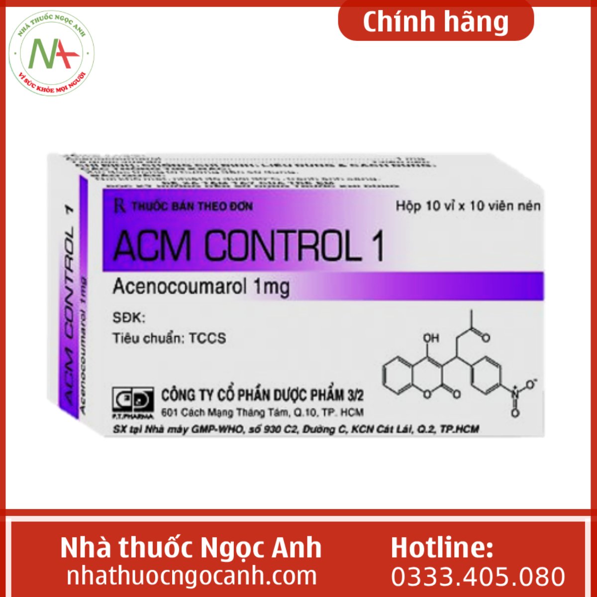 Thuốc ACM Control 1 có công dụng gì? Giá bao nhiêu? Mua ở đâu?