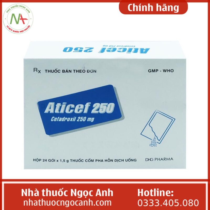Thuốc Aticef 250 là thuốc gì, có tác dụng gì, giá bao nhiêu, mua ở đâu?