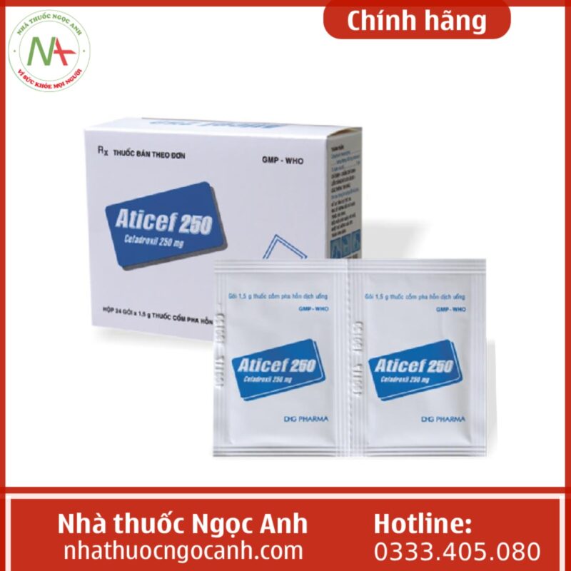 Thuốc Aticef 250 là thuốc gì, có tác dụng gì, giá bao nhiêu, mua ở đâu?