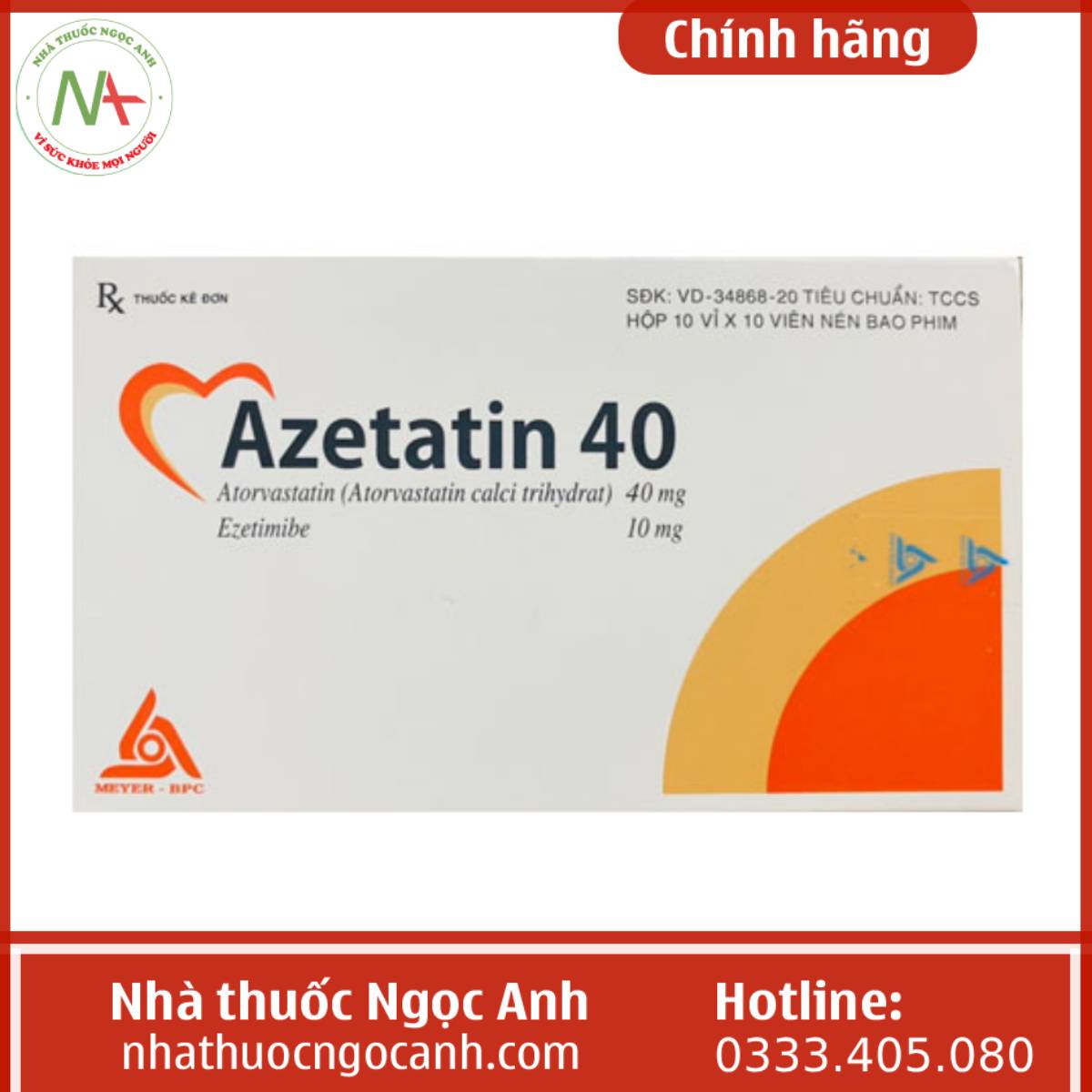 Azetatin 40 là thuốc gì, giá bao nhiêu, mua ở đâu?