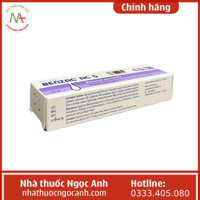 Thuốc Benzac AC 5 % có tác dụng gì, có tốt không, giá bao nhiêu, mua ở đâu?