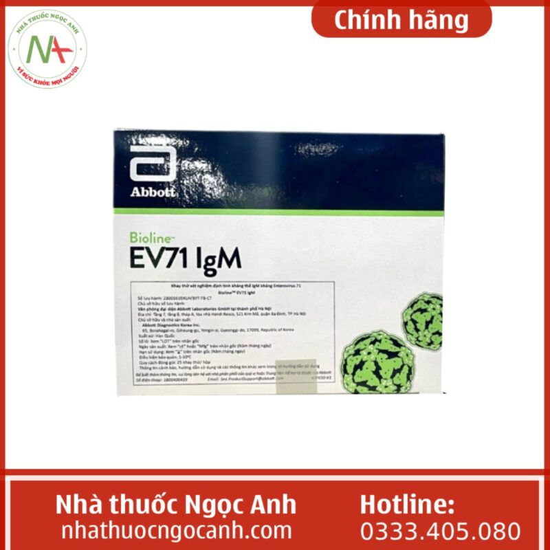 Bioline EV71 IgM Abbott có tác dụng gì, có tốt không, giá bao nhiêu ...