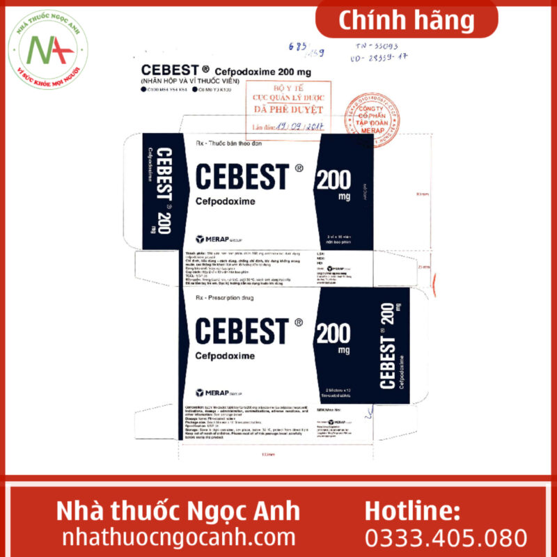 Thuốc Cebest 200mg là thuốc gì, giá bao nhiêu, mua ở đâu?