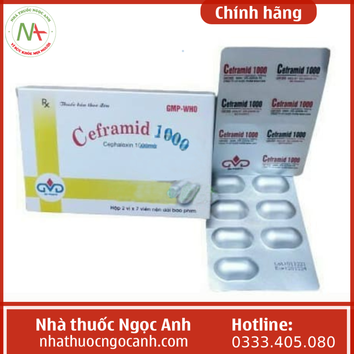 Thuốc Ceframid 1000 có tác dụng gì, giá bao nhiêu, mua ở đâu?