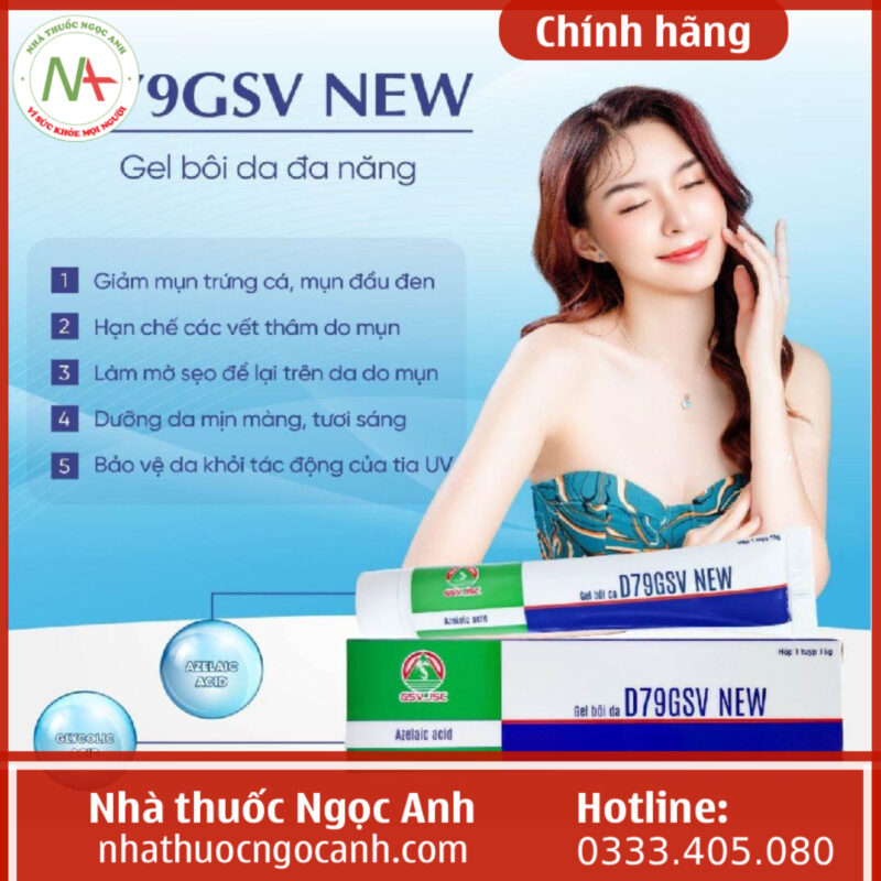 Gel trị mụn D79 GSV New có tốt không, giá bao nhiêu? Mua ở đâu?