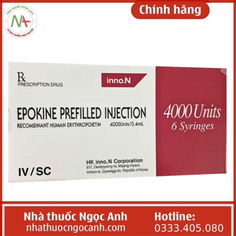 Thuốc Epokine Prefilled Injection 4000IU/0,4ml là thuốc gì, giá bao ...