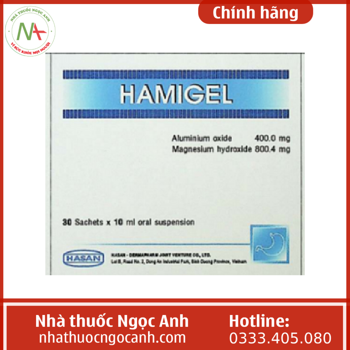Thuốc Hamigel-S chữa bệnh gì, giá bao nhiêu? Mua ở đâu?
