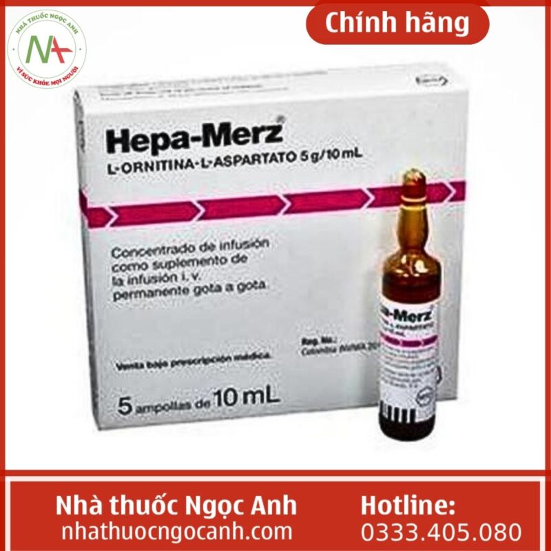 Thuốc Hepa-Merz 5g/10ml là thuốc gì, mua ở đâu, giá bao nhiêu, tác dụng gì