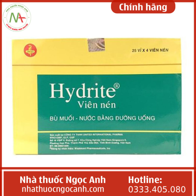 Viên nén Hydrite có tác dụng gì, giá bao nhiêu, mua ở đâu?