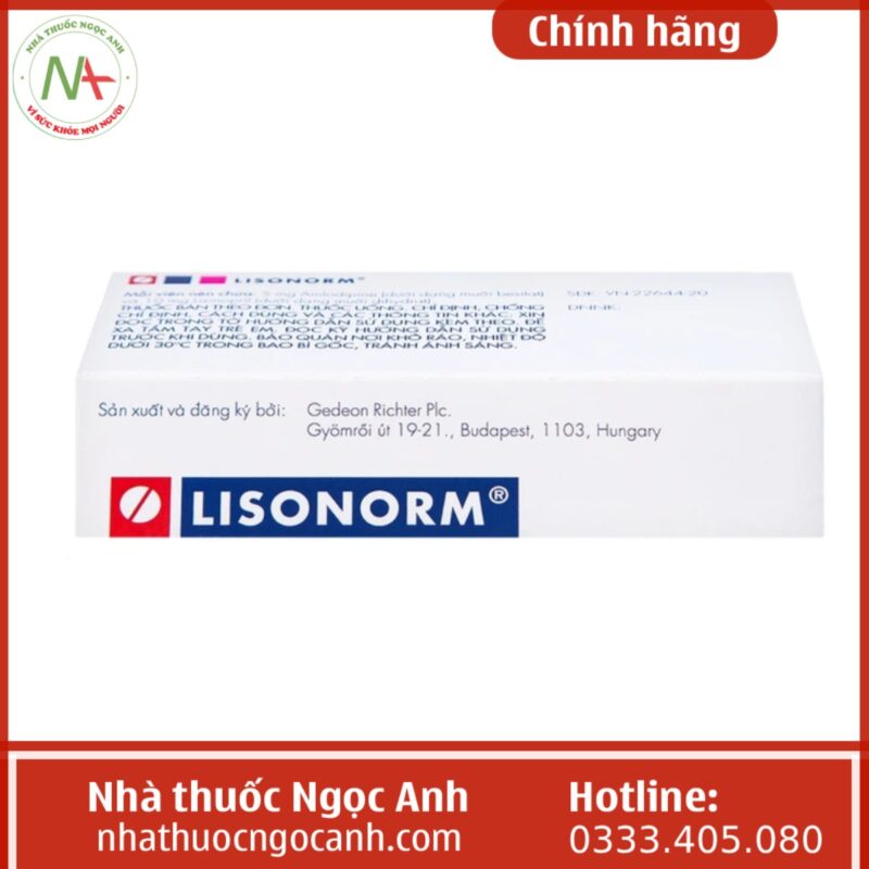 Thuốc Lisonorm là thuốc gì, có tác dụng gì, giá bao nhiêu, mua ở đâu?