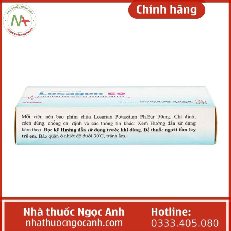 Thuốc Losagen 50 là thuốc gì, mua ở đâu, giá bao nhiêu, tác dụng gì