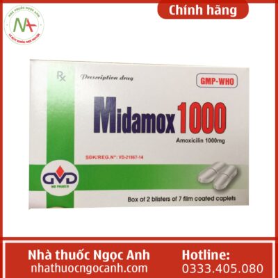 Thuốc Midamox 1000 là thuốc gì, giá bao nhiêu, mua ở đâu, có tác dụng gì?