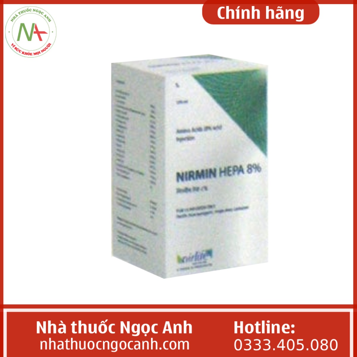 Thuốc Nirmin Hepa 8% là thuốc gì, có tác dụng gì, giá bao nhiêu, mua ở đâu?