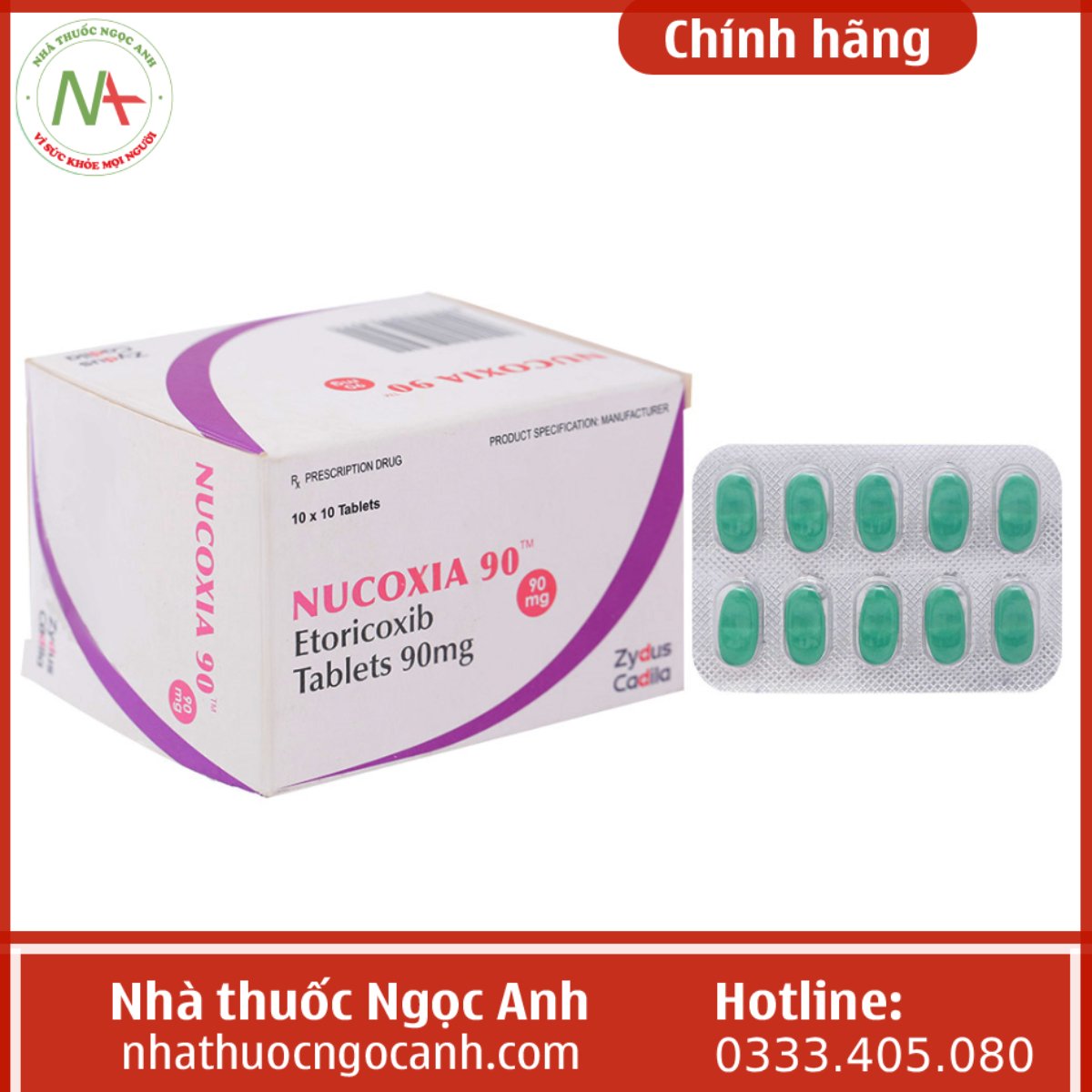 Thuốc Nucoxia 90 là thuốc gì, có tác dụng gì, giá bao nhiêu, mua ở đâu?