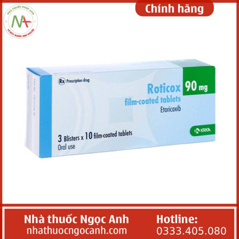 Thuốc Roticox 90mg có tác dụng gì, giá bao nhiêu, mua ở đâu?