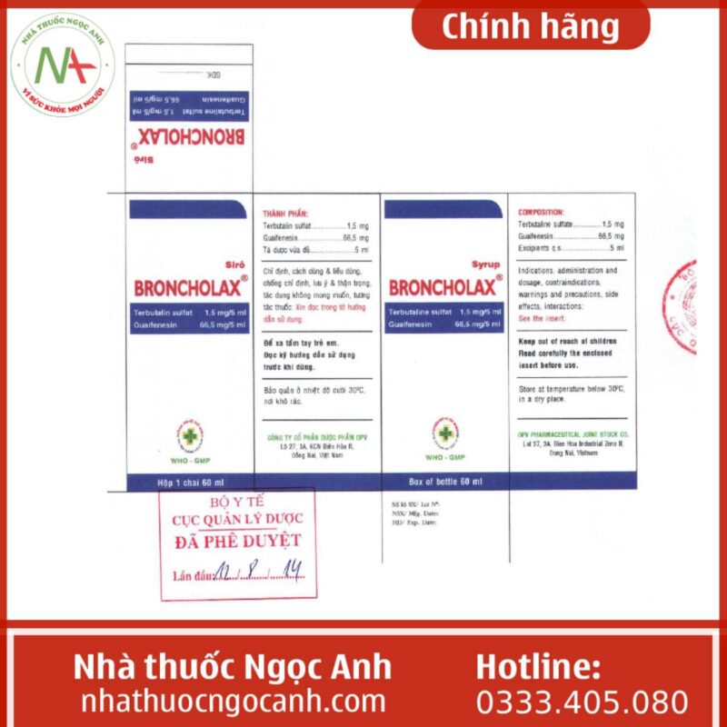 Thuốc siro ho Broncholax có phải kháng sinh không? Giá bao nhiêu? Mua ở ...
