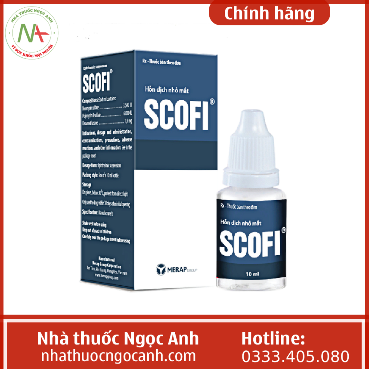 Thuốc nhỏ mắt Scofi 10mL là thuốc gì, giá bao nhiêu? Mua ở đâu?