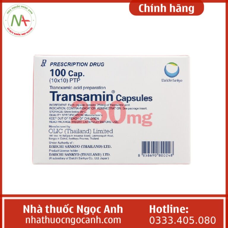 Thuốc Transamin Capsules 250 mg là thuốc gì, có tác dụng gì, giá bao ...