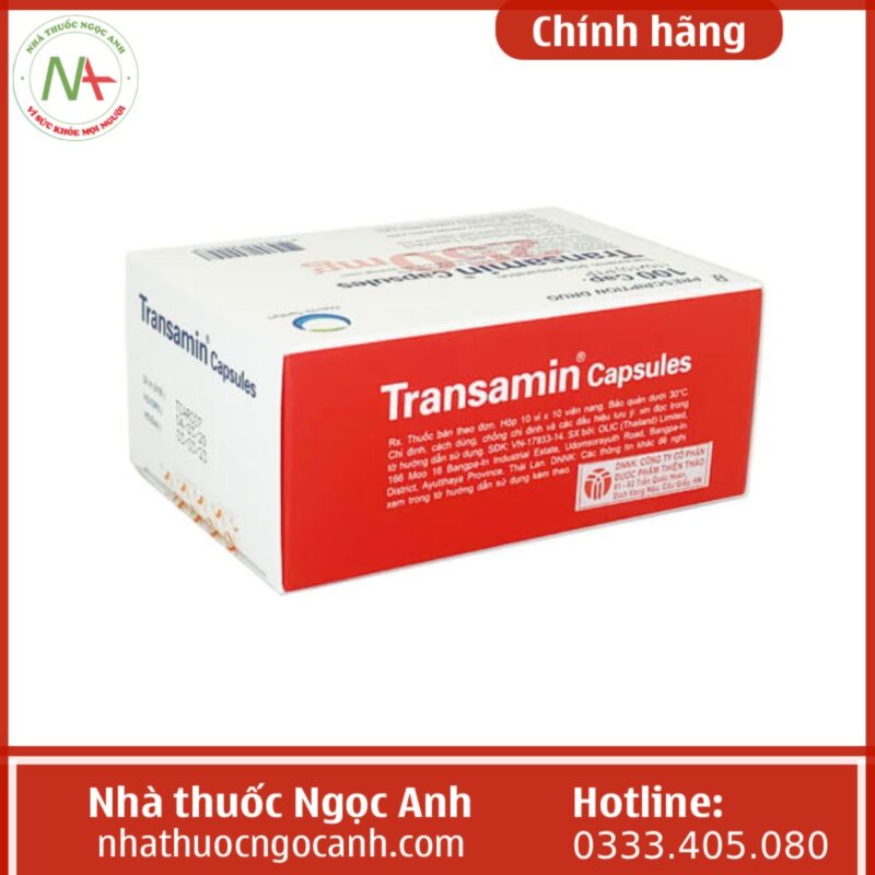 Thuốc Transamin Capsules 250 mg là thuốc gì, có tác dụng gì, giá bao ...