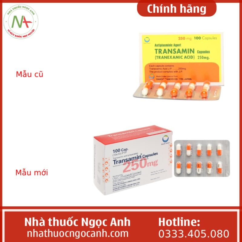 Thuốc Transamin Capsules 250 mg là thuốc gì, có tác dụng gì, giá bao ...