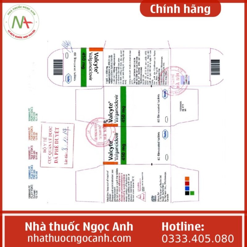 Thuốc Valcyte 450 mg là thuốc gì, giá bao nhiêu, mua ở đâu, có tác dụng gì?