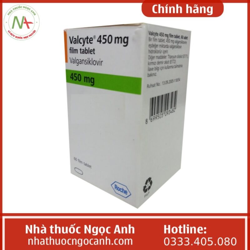 Thuốc Valcyte 450 mg là thuốc gì, giá bao nhiêu, mua ở đâu, có tác dụng gì?